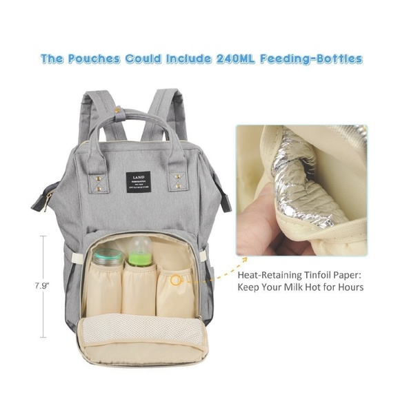Bags | Gray Diaper Backpack Last One | Poshmark